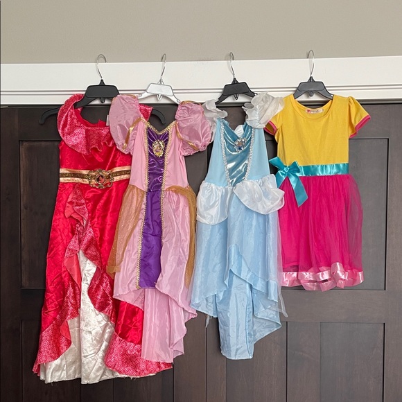 Disney | Costumes | Disney Princess Bundle Of Dressup Play Dresses ...